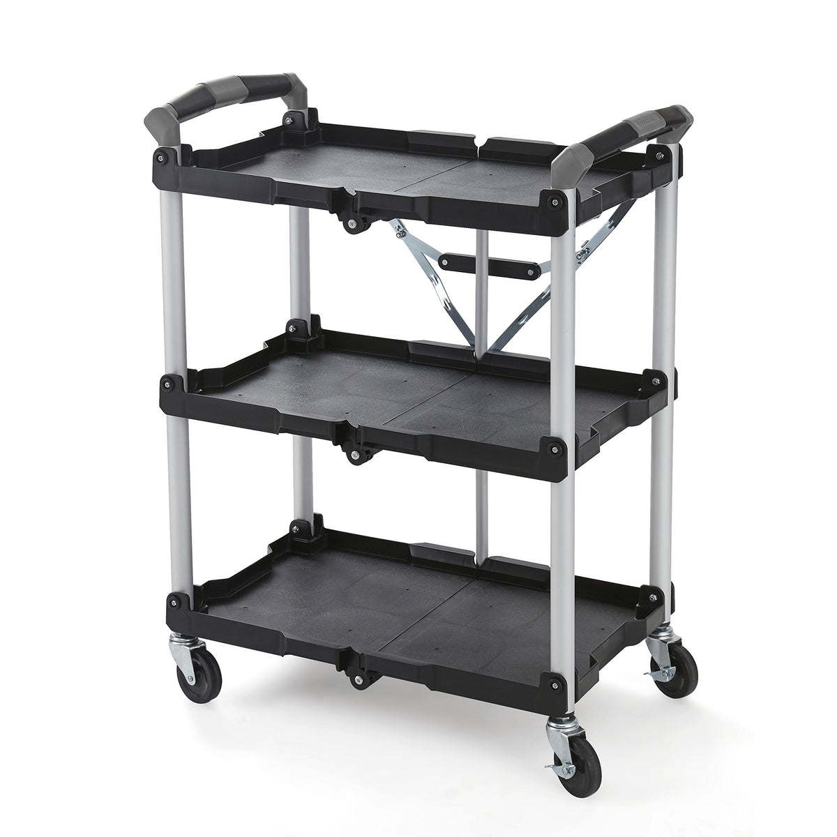 Folding Collapsible Service Cart Regular, 150lb. Capacity, Black – Pack ...