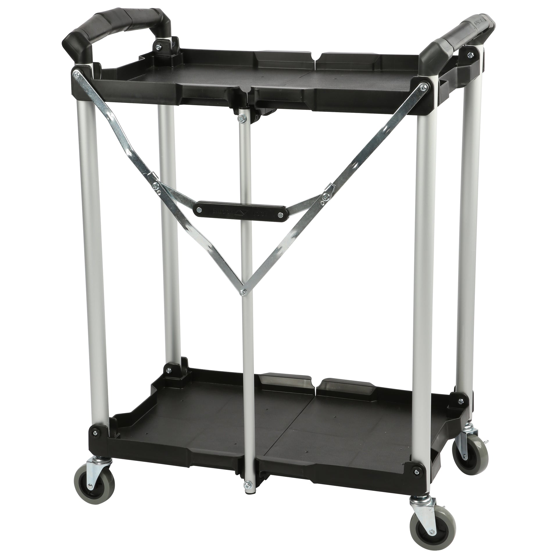 2 Selfs Folding Collapsible Service Cart Regular, 100lb. Capacity ...
